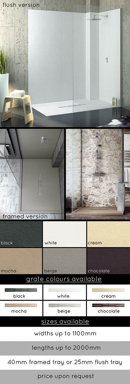 Bespoke Long Channel Shower Trays in Custom Made to Measure Sizes