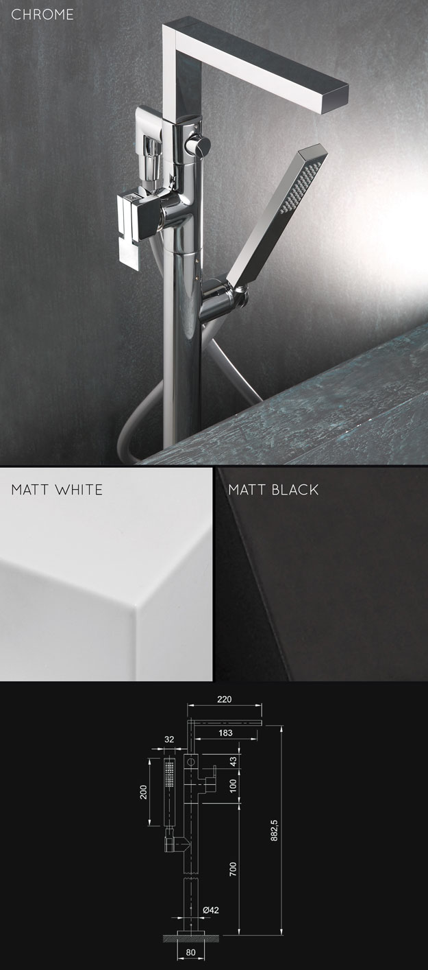 Freestanding Bath Tap & Floor Standing Taps - Boxer