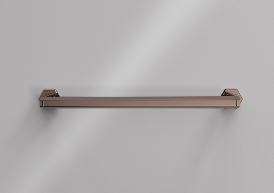 Art Deco Bronze Grab Rail | PVD Bronze Support Rail – UK Made