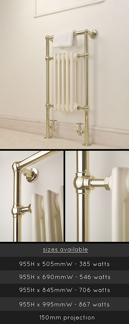 Traditional Nickel Towel Rails | Victorian Nickel Plated Towel Warmers