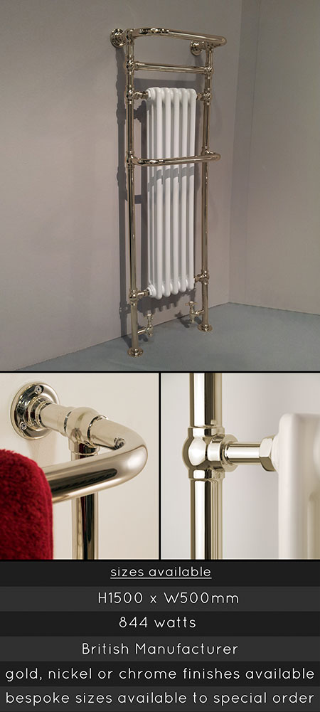 Nickel Towel Warmers | Nickel Plated Towel Radiators | Chester