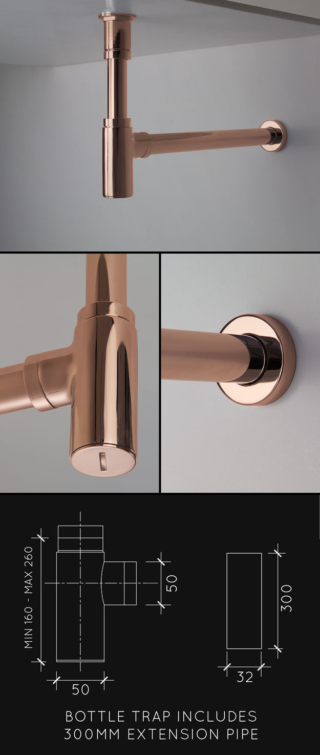 Suppliers Copper Basin Bottle Trap | Copper Bathroom Taps UK
