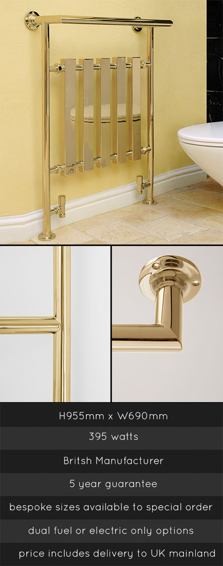 Gold Plated Towel Radiators | Contemporary Gold Plated Towel Rails