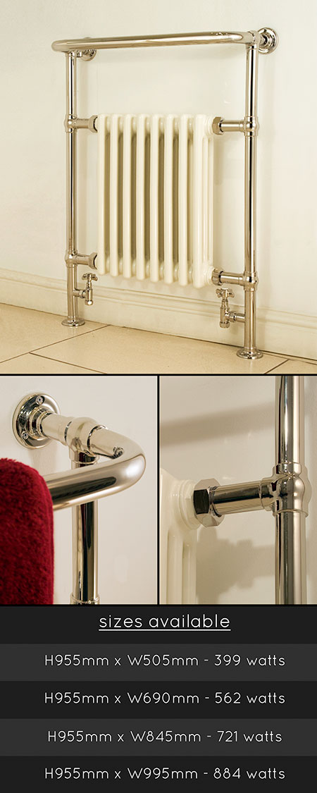 Nickel Plated Towel Warmers & Traditional Nickel Towel Radiators