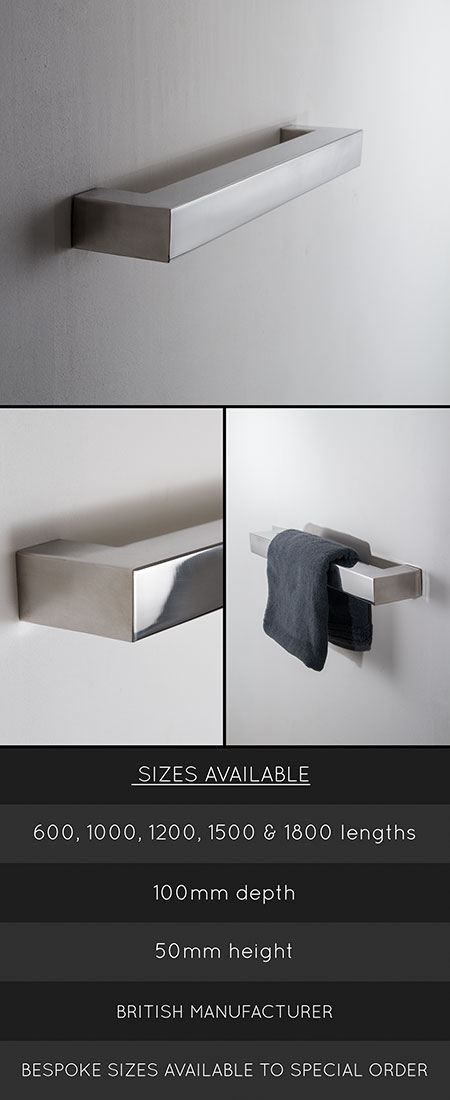 Heated Towel Bar | Square Towel Radiator | Stainless Steel Radiators