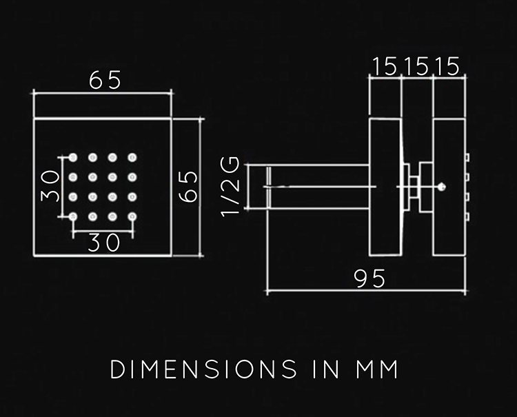 Nickel Adjustable Body Jet | Kara Nickel Showers Collection