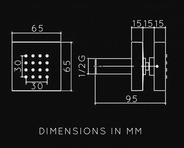 Nickel Adjustable Body Jet | Kara Nickel Showers Collection