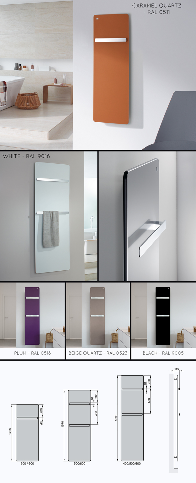 Modern Coloured Bathroom Radiators - Slimm Towel Radiator