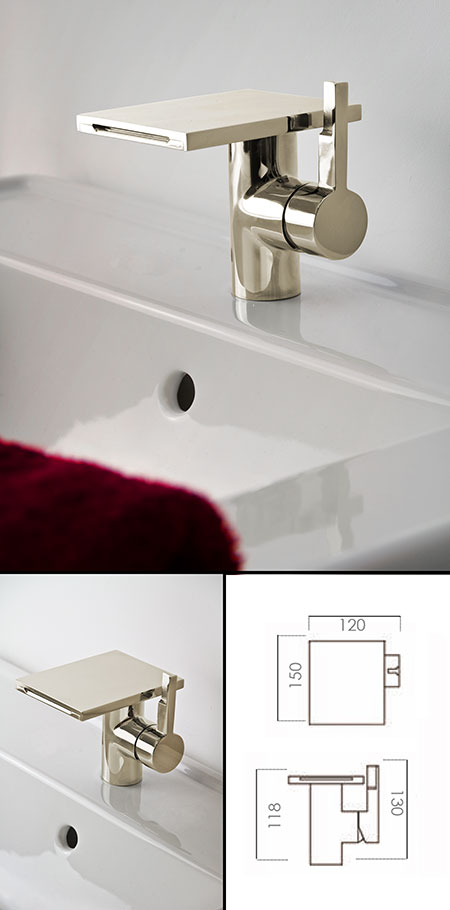 Waterfall Taps | Waterfall Basin Taps | Nickel Taps UK | Livinghouse