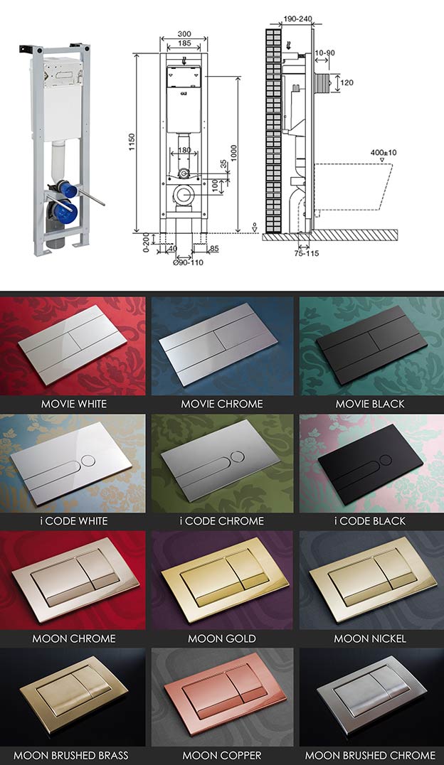 Corner Concealed Toilet Cisterns | Corner Toilet Cisterns & Frames