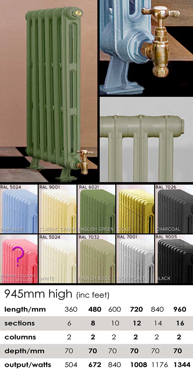 New Victorian Style Cast Iron Radiators - 2 Column New Victorian Style Cast Iron Radiators - 2 Column